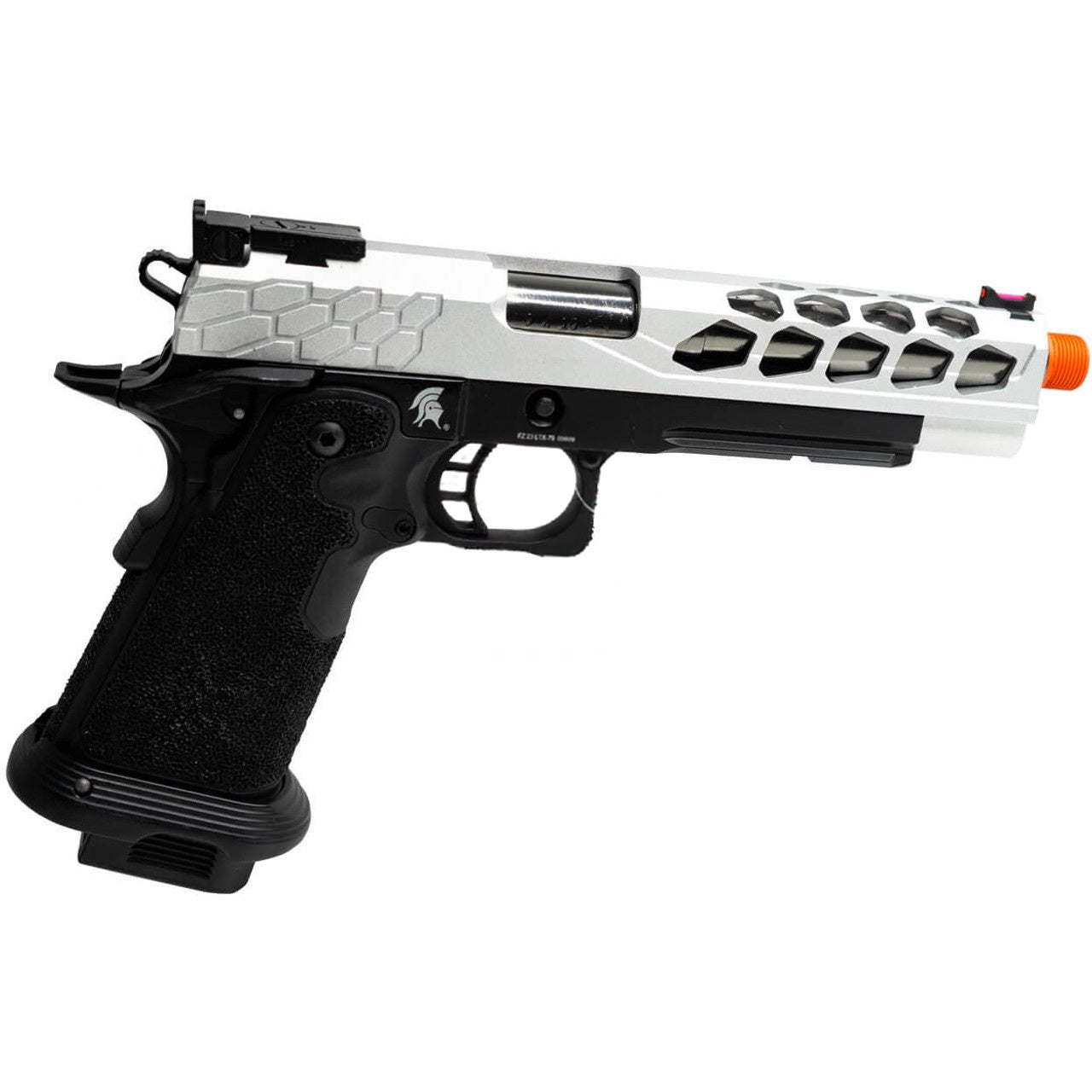 Lancer Tactical Stryk Hi-Capa Gas Blowback Airsoft Pistol Black & Silv ...